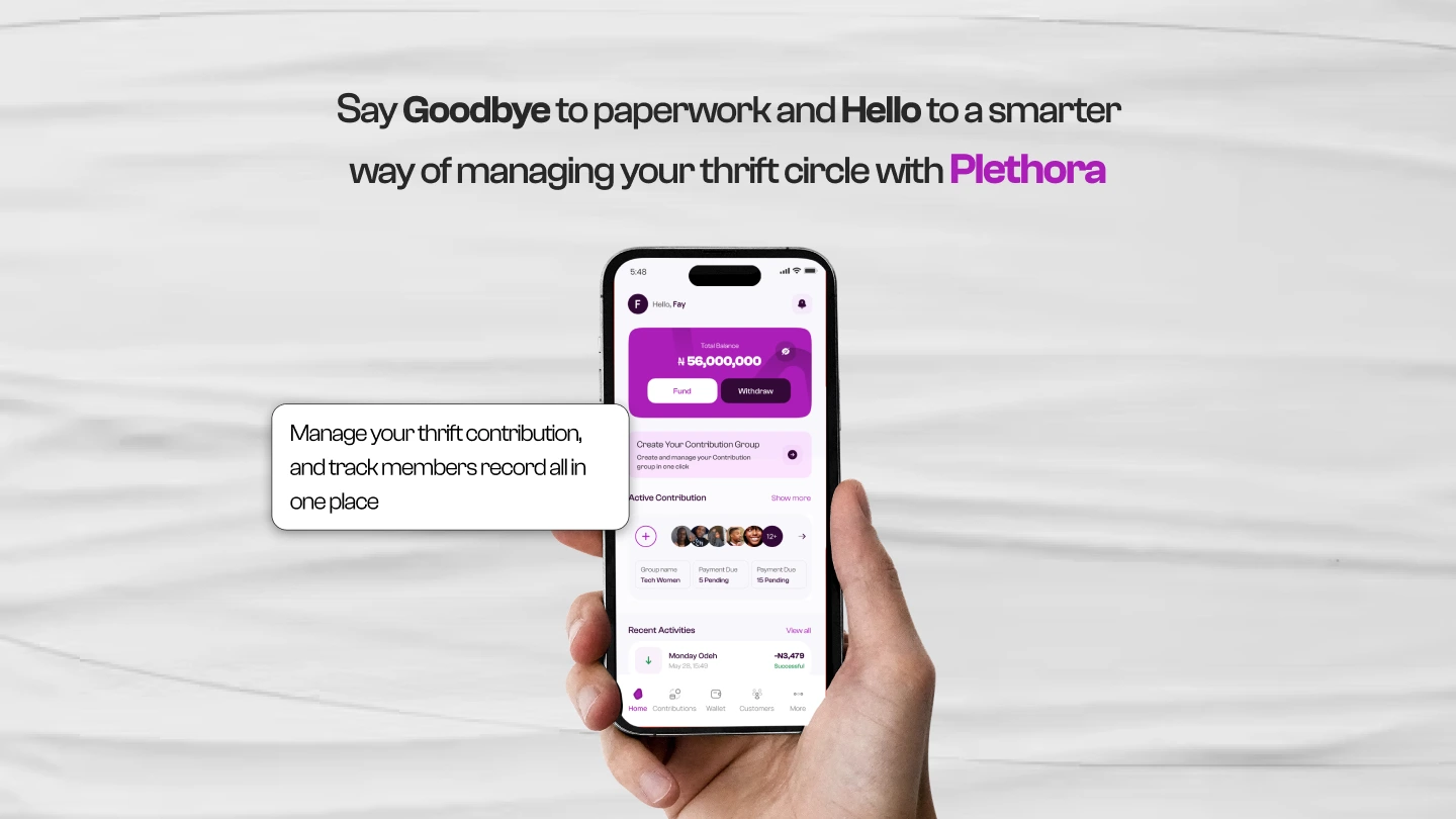 Plethora | Digital Thrift Collection & Savings Platform